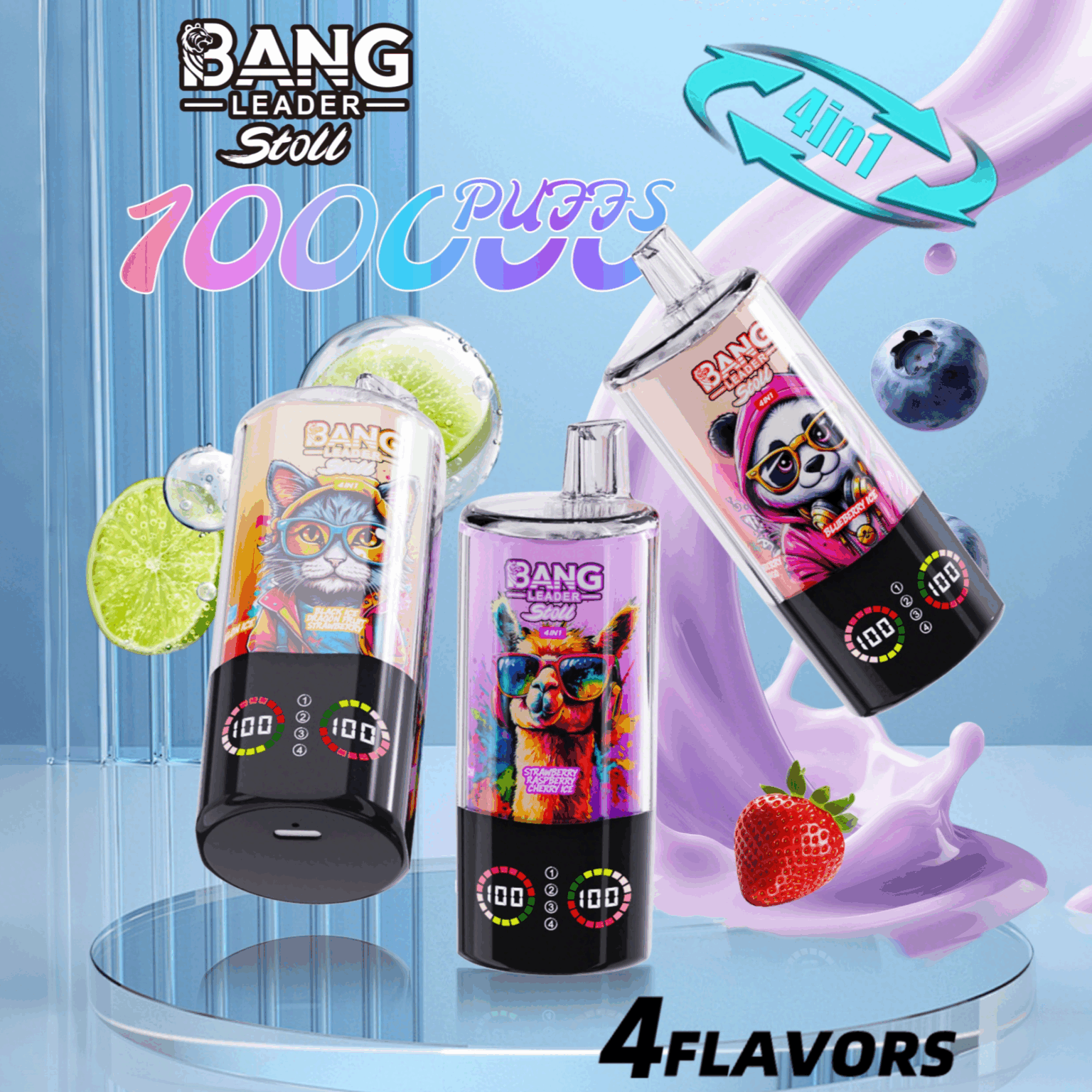 Bang Leader 100000 Puffs 4-in-1 Vape – Multi-Flavor System | 850mAh ...